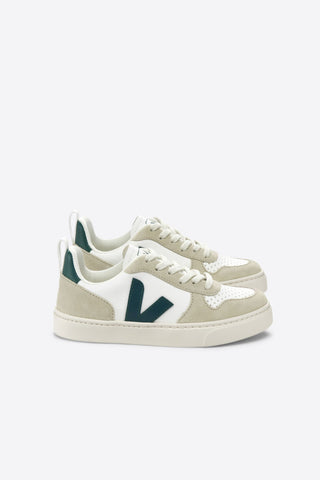 VEJA Teen V-10 Chromefree Leather - Extra White Brittany Almond – Infaant